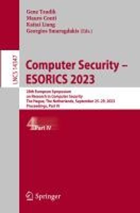 Computer Security - Esorics 2023 | Tsudik, Gene - 교보문고