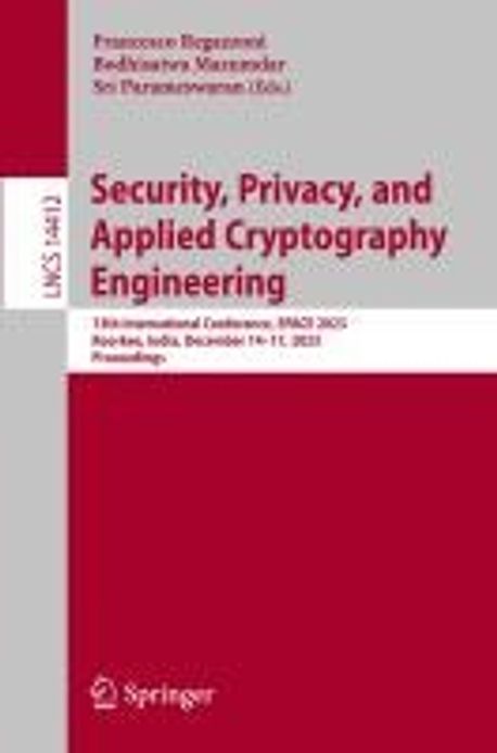 Security, Privacy, and Applied Cryptography Engineering | Regazzoni ...