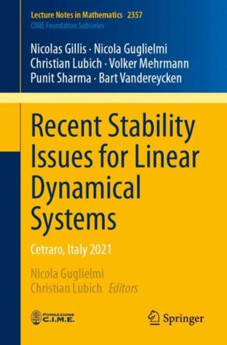 Recent Stability Issues for Linear Dynamical Systems | Guglielmi, Nicola - 교보문고