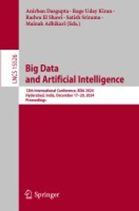 Big Data and Artificial Intelligence | Dasgupta, Anirban - 교보문고