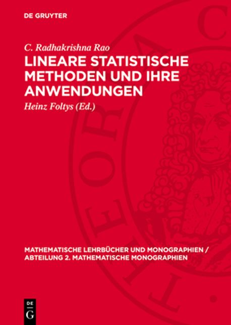 Lineare Statistische Methoden Und Ihre Anwendungen | Rao, C ...