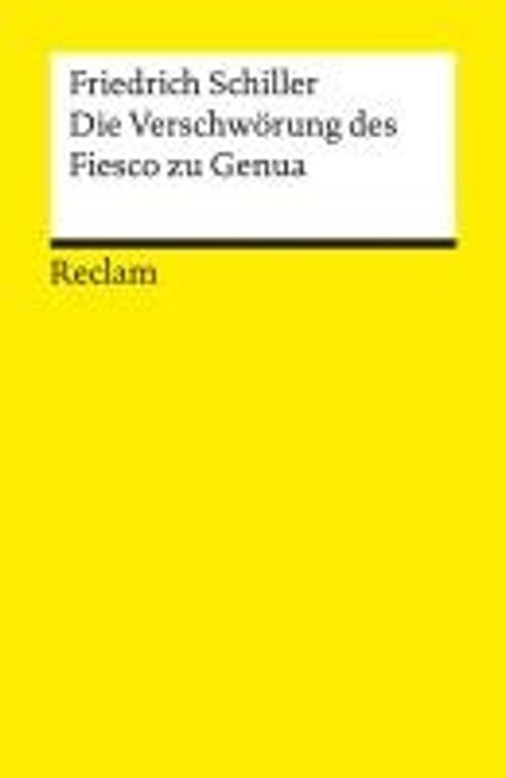 Die Verschwoerung des Fiesco zu Genua | Schiller, Friedrich - 교보문고