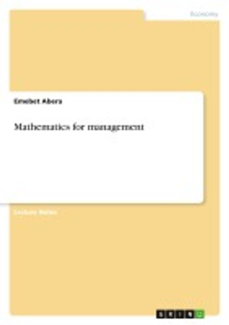 Mathematics for management | Abera, Emebet - 교보문고