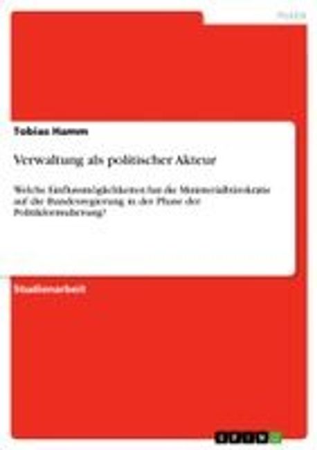 Verwaltung als politischer Akteur | Hamm, Tobias - 교보문고