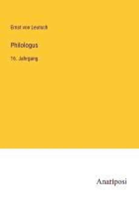Philologus | Leutsch, Ernst Von - 교보문고