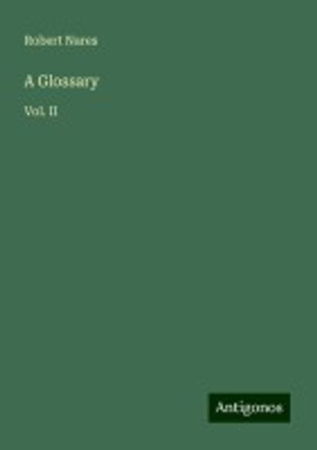 A Glossary | Nares, Robert - 교보문고