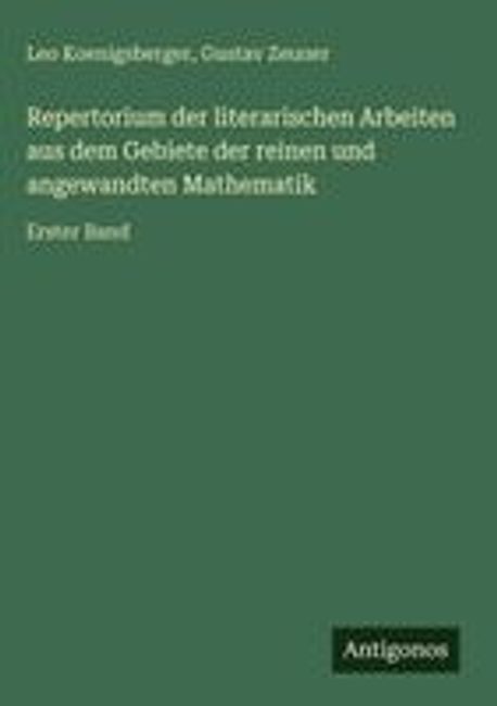 Repertorium der literarischen Arbeiten aus dem Gebiete der reinen und ...