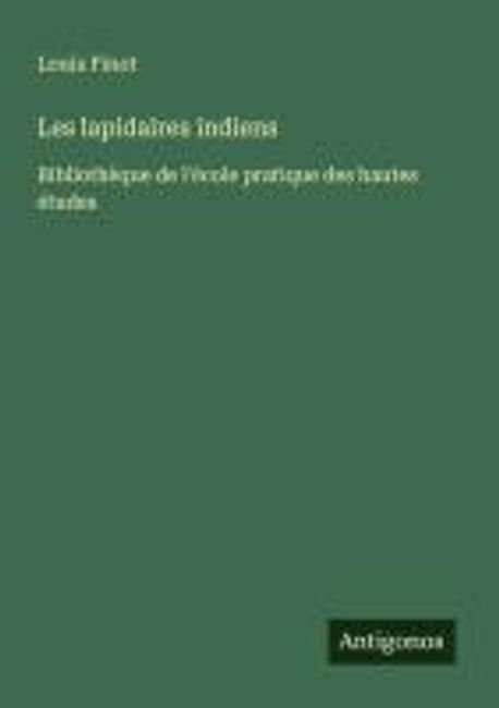 Les lapidaires indiens | Finot, Louis - 교보문고