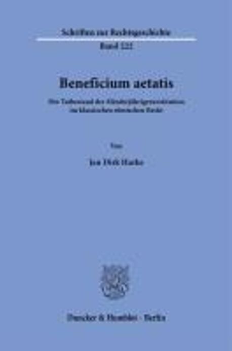 Beneficium Aetatis | Harke, Jan Dirk - 교보문고