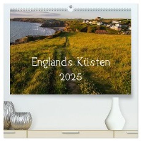 Englands Kuesten 2025 (hochwertiger Premium Wandkalender 2025 DIN A2 ...