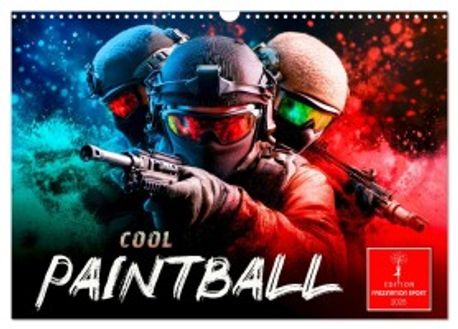 Paintball cool (Wandkalender 2025 DIN A3 quer), CALVENDO Monatskalender ...