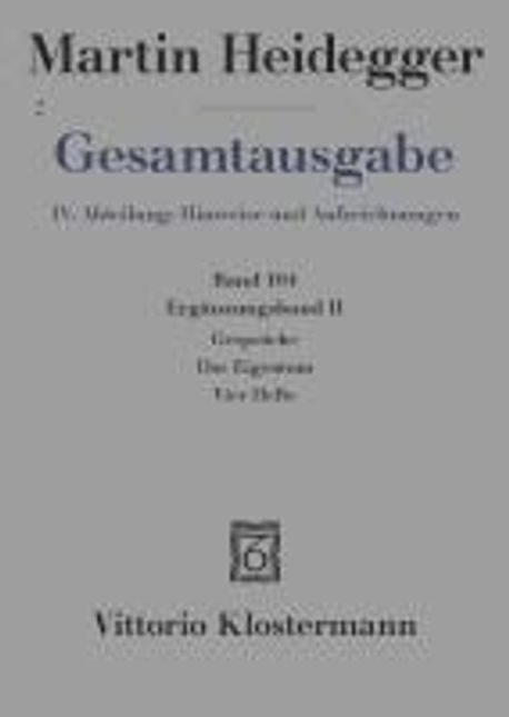 Gespraeche - Eigentum. Der Weg zur Sprache - Vier Hefte | Heidegger ...