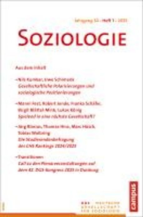 Soziologie 1/2025 | Baecker, Dirk - 교보문고