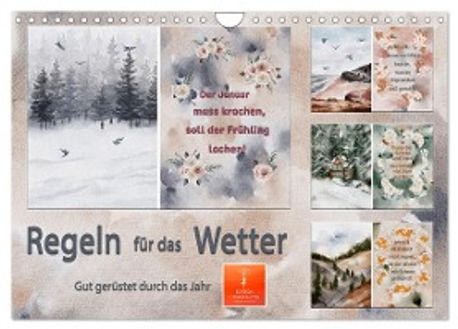 Regeln fuer das Wetter (Wandkalender 2024 DIN A4 quer), CALVENDO ...