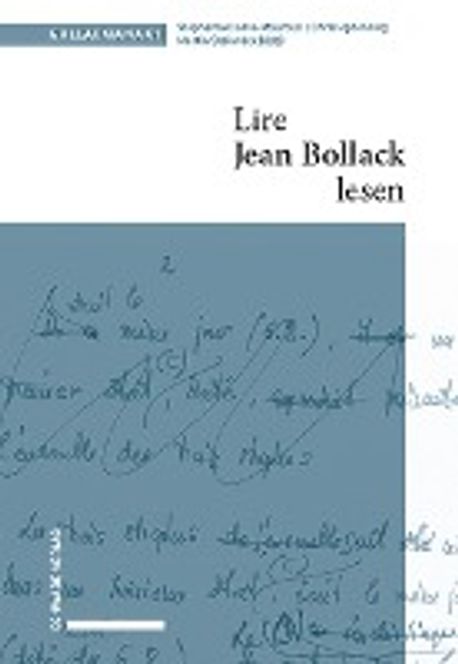 Lire Jean Bollack - Jean Bollack lesen | Cudre-Mauroux, Stephanie - 교보문고