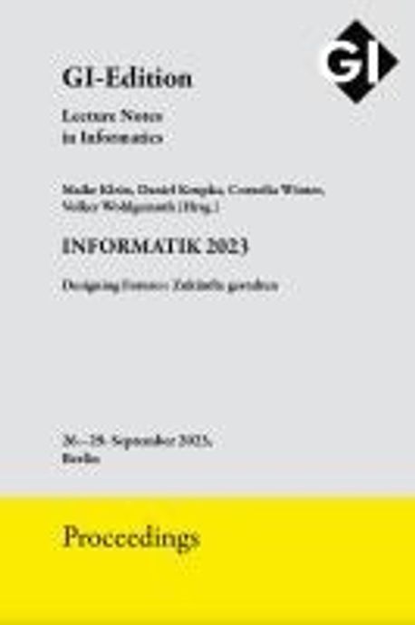 GI Edition Proceedings Band 337 INFORMATIK 2023 | Gesellschaft fuer ...