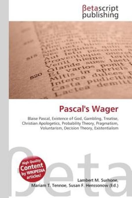 Pascal's Wager | Surhone, Lambert M. - 교보문고