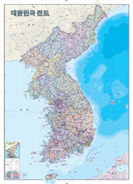 대한민국전도 (행정)(코팅원지)(108*78) | 성지문화사 편집부 - 교보문고