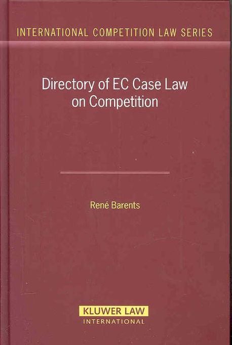 Directory on EC Case Law on Competition | Barents - 교보문고