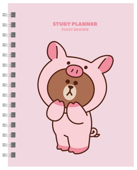 Line Friends Study Planner(라인 프렌즈 스터디 플래너): 피기 브라운 | 위즈덤하우스 편집부 - 교보문고