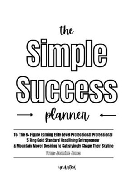 The Simple Success Planner | Jones, Jasmine - 교보문고