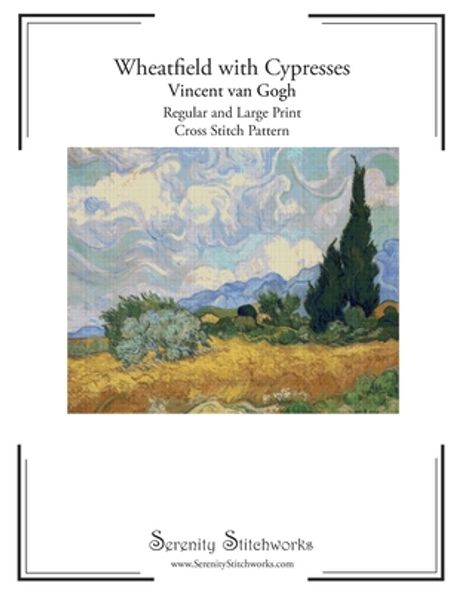 Wheatfield with Cypresses Cross Stitch Pattern by Vincent van Gogh ...