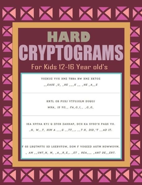 Hard Cryptograms For Kids 12-16 Year old's | Okeya, Bibi - 교보문고