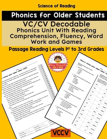 VC/CV Decodable Phonics Unit With Reading Comprehension, Fluency, Word ...