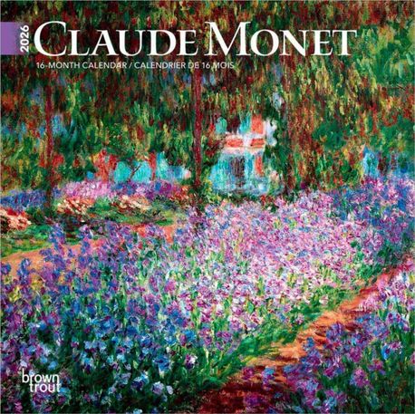 Claude Monet 2026 7 X 14 Inch (Hanging) Monthly Mini Wall Calendar ...