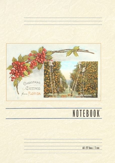 Vintage Lined Notebook Christmas Greetings from Florida | Found Image ...