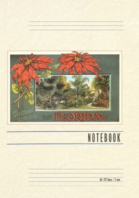Vintage Lined Notebook Christmas Greetings from Florida | Found Image ...