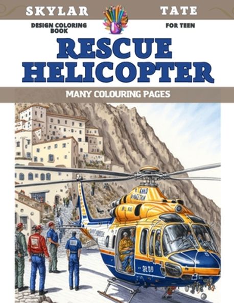 Design Coloring Book for teen - Rescue Helicopter - Many colouring ...