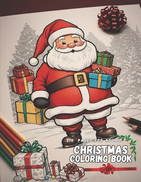 Christmas coloring book for adults 210 pages | Master, Cover - 교보문고