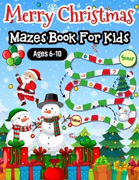 Merry Christmas Mazes Book For Kids Ages 6-10 | Lee, Samuelson - 교보문고