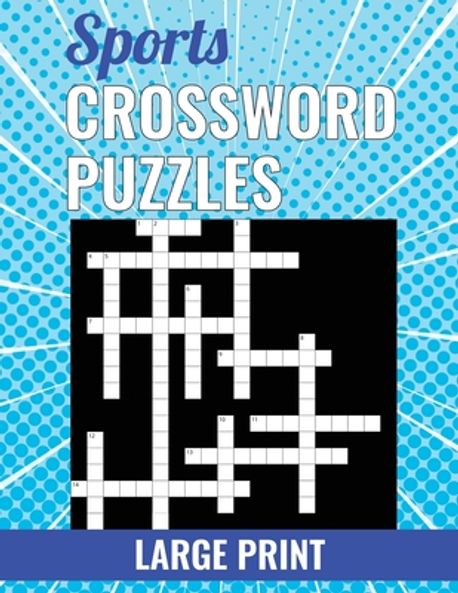 Sports Crossword Puzzles - Large Print | Kaleidoscope LLC, Bleu - 교보문고