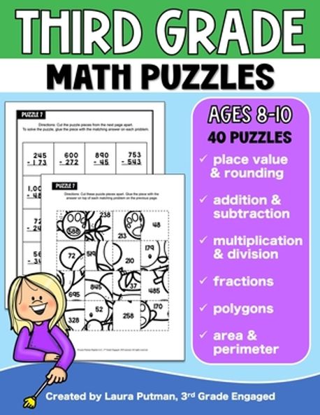 3rd Grade Math Puzzles | Putman, Laura - 교보문고