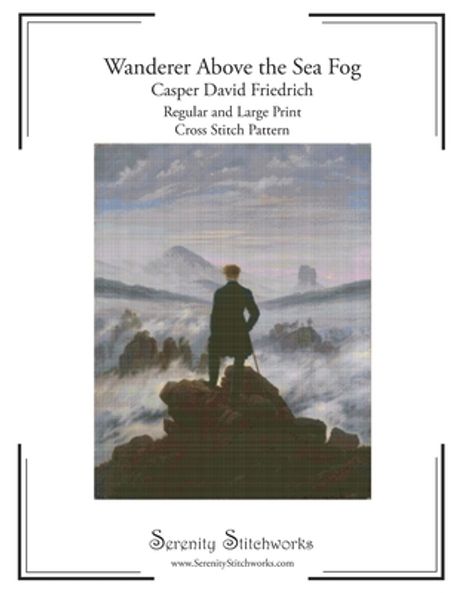 Wanderer Above the Sea Fog Cross Stitch Pattern - Casper David ...