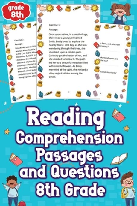 Reading Comprehension Passages and Questions 8th Grade | Jeffries, Gina ...