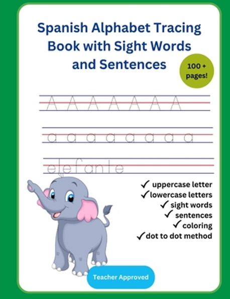 Spanish Alphabet Tracing Book with Sight Words and Sentences | Noor ...