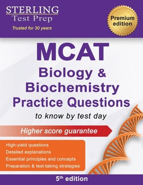 MCAT Biology & Biochemistry Practice Questions | Test Prep, Sterling - 교보문고