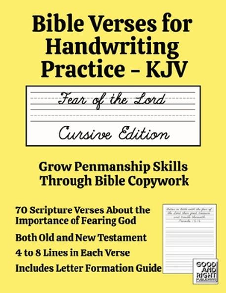 Bible Verses for Handwriting Practice - KJV | Publishing, Good And ...