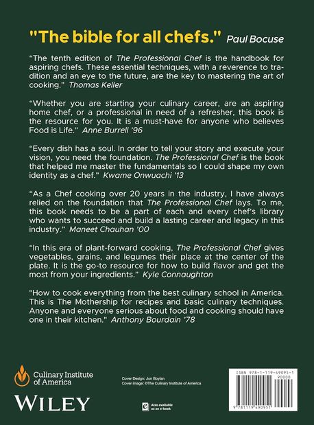 The Professional Chef (프로페셔널 셰프) | The Culinary Institute of America - 교보문고