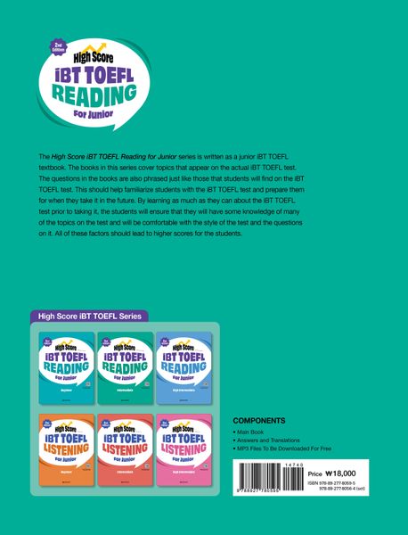 High Score iBT TOEFL Reading For Junior Intermediate | Michael A. Putlack - 교보문고