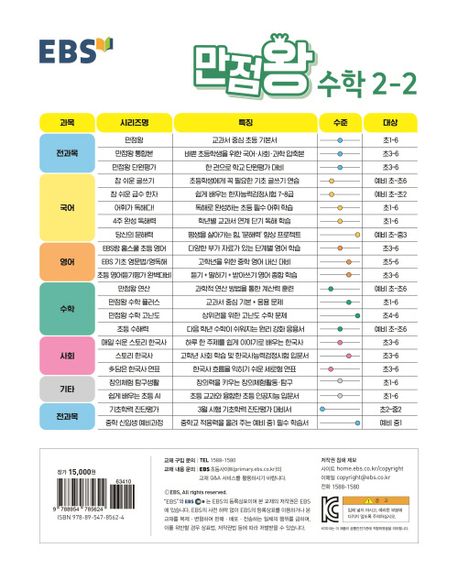 EBS 만점왕 초등 수학 2-2(2024) | EBS교육방송 편집부 - 교보문고