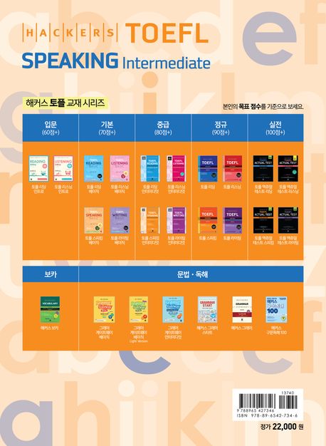 해커스 토플 스피킹 인터미디엇(Hackers TOEFL Speaking Intermediate) | David Cho - 교보문고