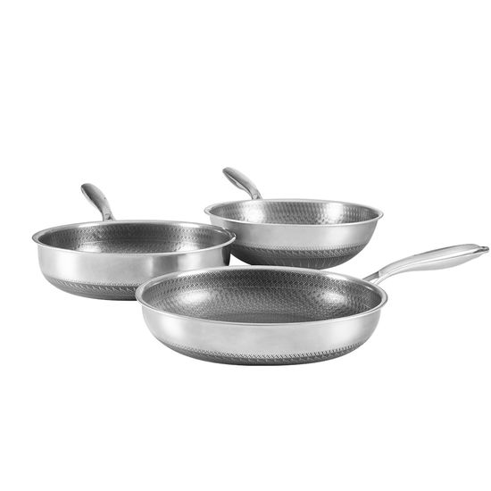 [에이미] 316 STS 통3중 28cm 프라이팬+웍팬+소테팬 - 핫트랙스