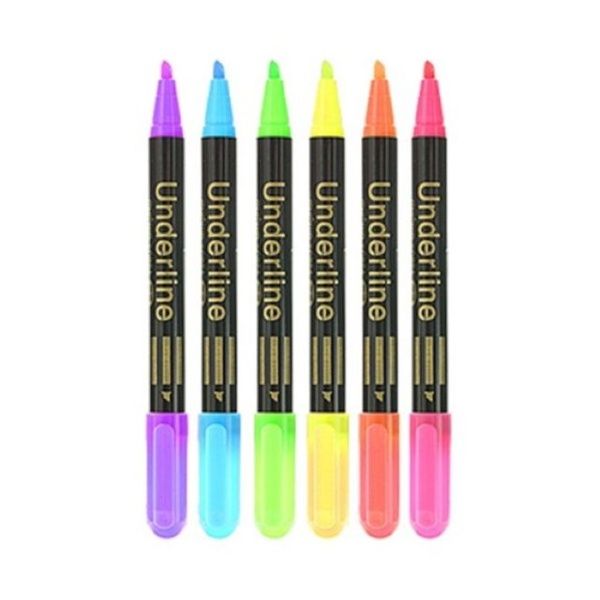 hplusmall 문화 형광펜 언더라인 5색세트 칼라 마카펜 수성펜[WA - 핫트랙스
