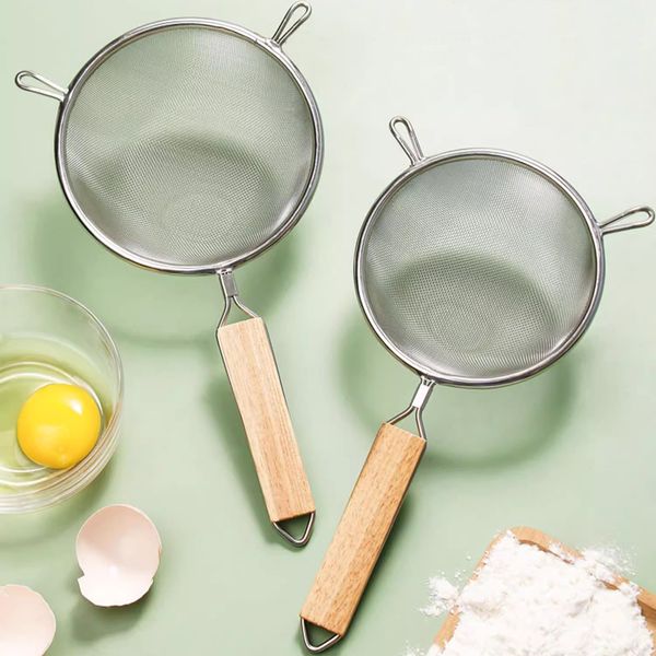 shoppingplan 고무나무손잡이 거름채 2P세트 (직경:1216cm) - 핫트랙스