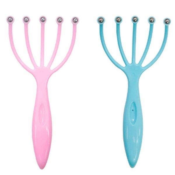 hplusmall ABS 5발 두피 머리 마사지기 블루 핑크[WBC3978] - 핫트랙스