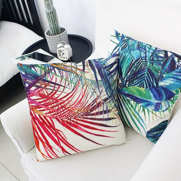 shininghome 러프 소파 쿠션(솜포함) 45x45 아레카야자 2P - 핫트랙스